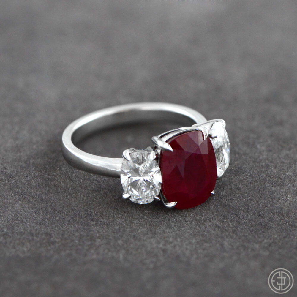 1.08ct Oval Cut Ruby Ring - Orland Ring