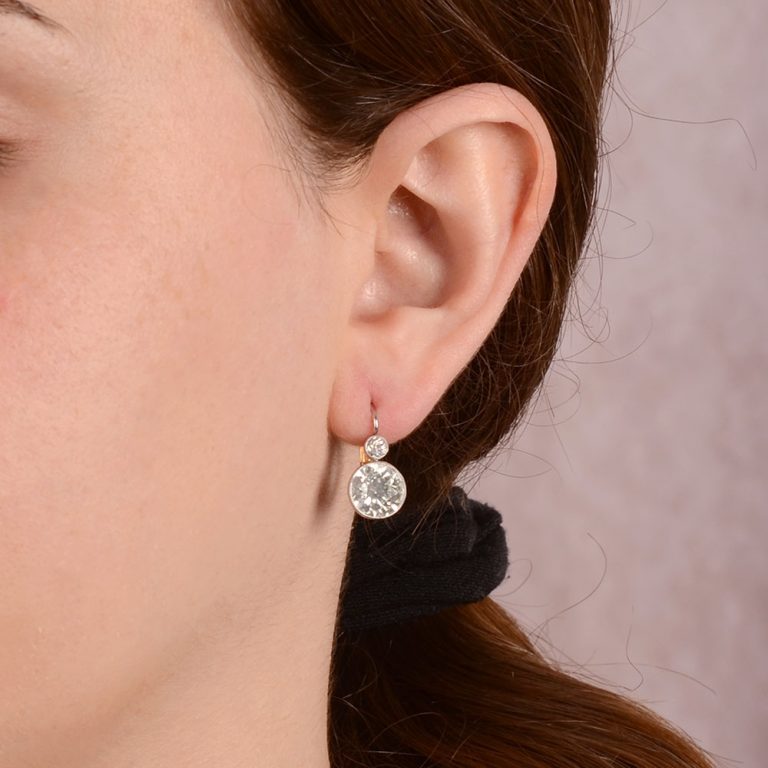 4.77ct Harrow Earrings- Estate Diamond Jewelry