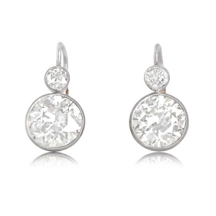 4.77ct Harrow Earrings- Estate Diamond Jewelry