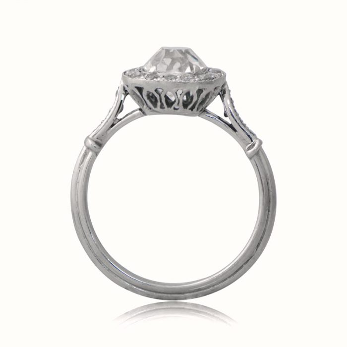 Beautiful Cushion Cut Diamond Engagement Ring