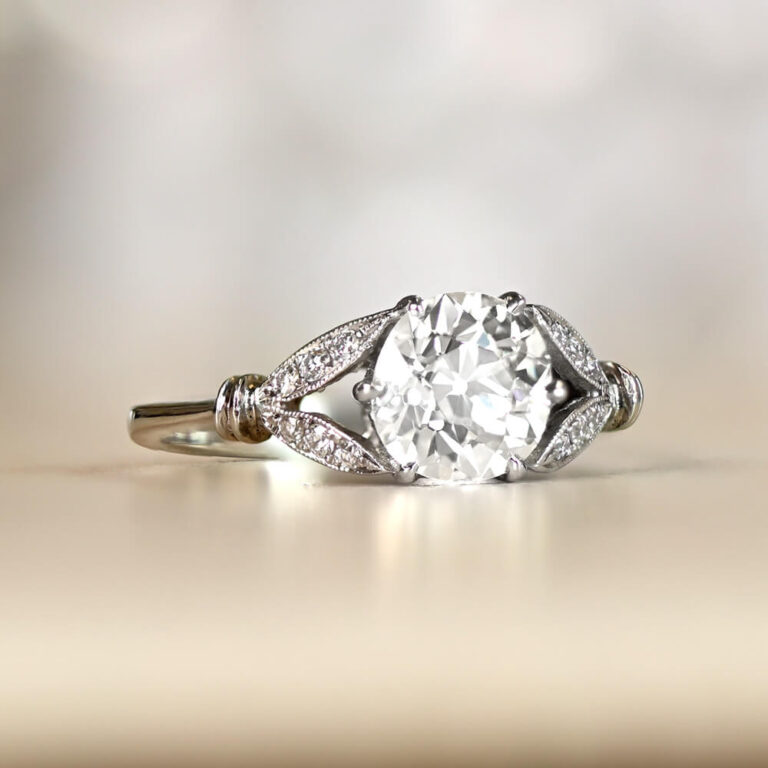 Lyon Diamond Engagement Ring - Estate Diamond Jewelry