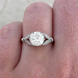 Lyon Diamond Engagement Ring - Estate Diamond Jewelry