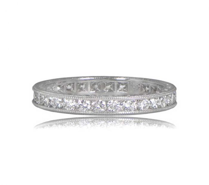 3mm Wide Diamond Wedding Band - Estate Diamond Jewelry