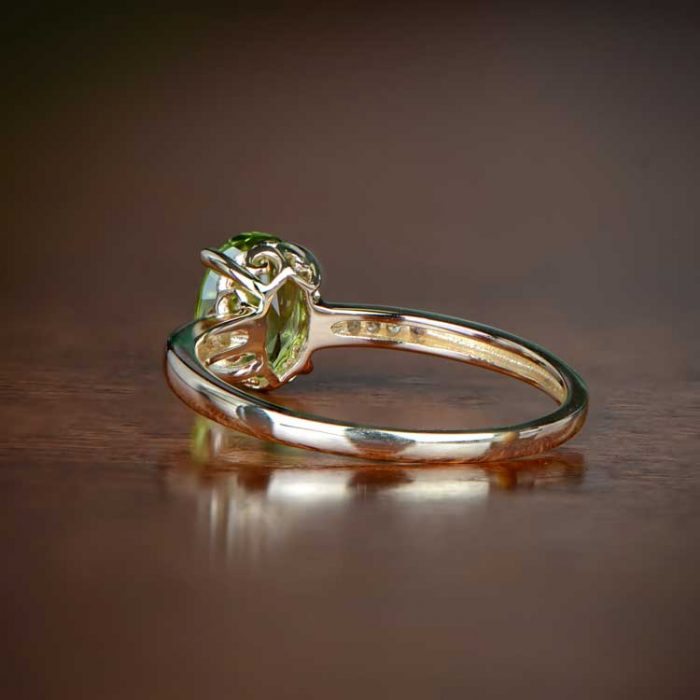 August Birthstone Peridot Ring - Estate Diamond Jewelry