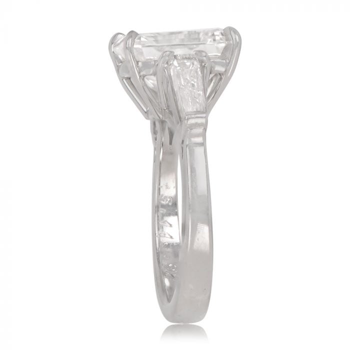 5.06ct Emerald Cut Platinum Creston Ring - EDJ