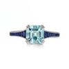 1.43ct Aquamarine and Sapphire Accent Coram Ring - EDJ