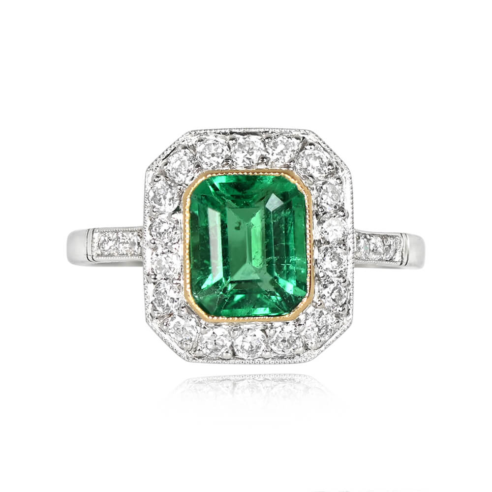 0.60ct Diamond and Double Halo Platinum Bally Ring - EDJ
