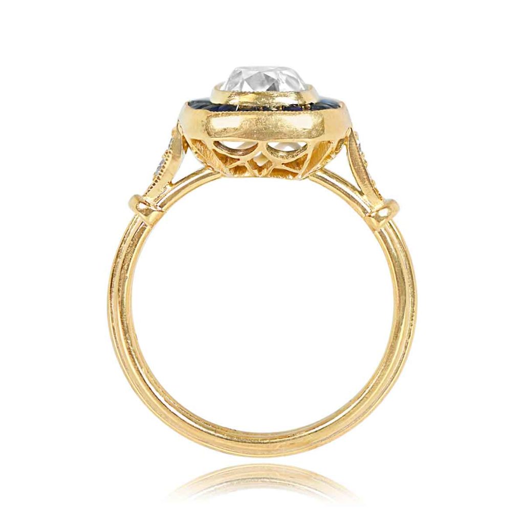 18k Yellow Gold and 1.36ct Diamond Spruce Ring - EDJ