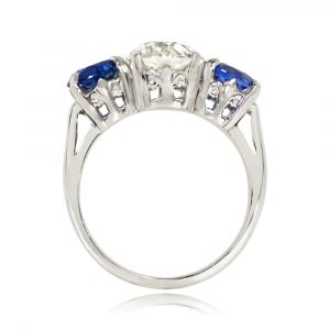 Westvale Ring - Art Deco Diamond and Sapphire Ring