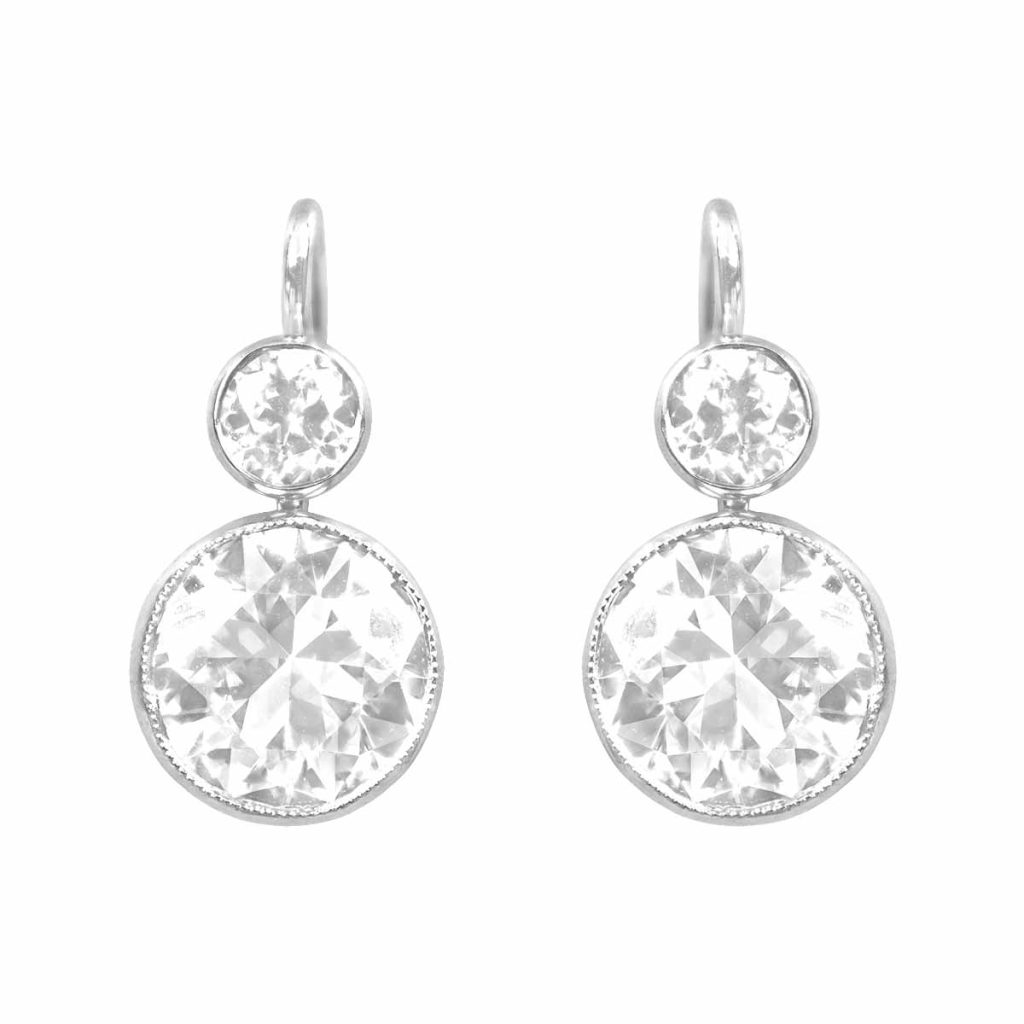 4.09ct Harrow Earrings- Estate Diamond Jewelry