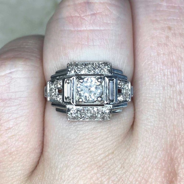 Vintage Retro Era 0.45ct Engagement Ring - EDJ