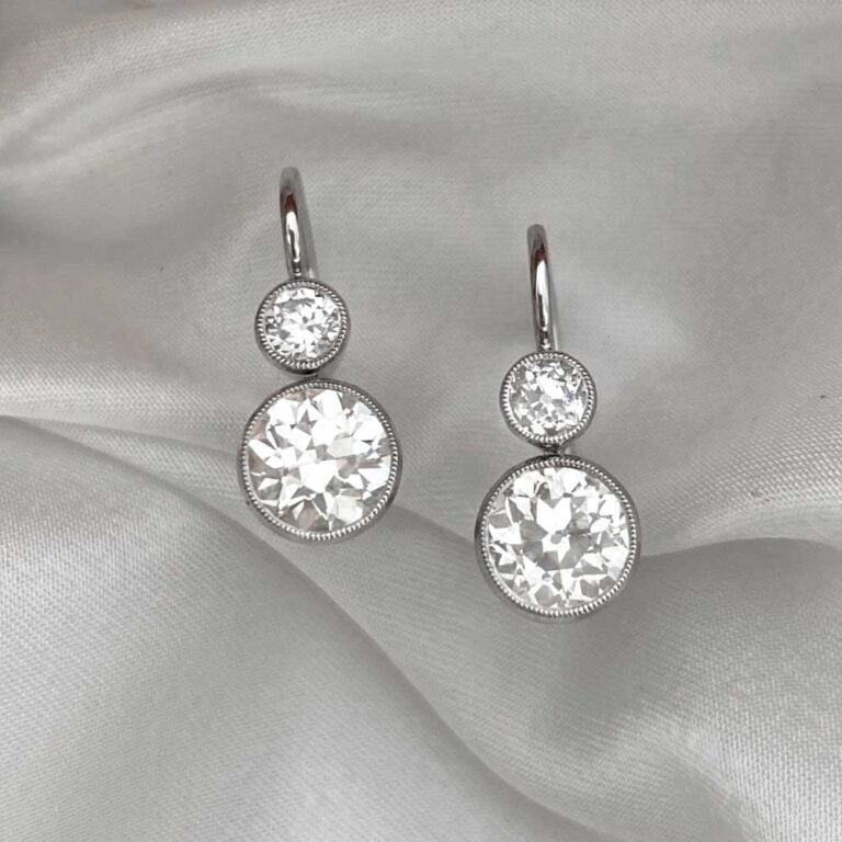 4.09ct Harrow Earrings- Estate Diamond Jewelry