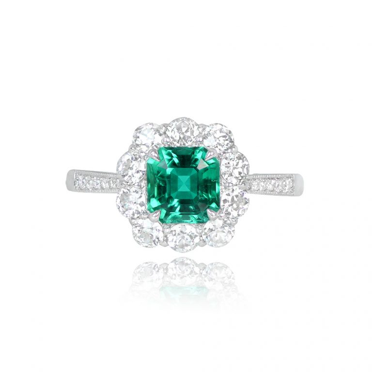 Carolina Ring (Colombian, No Oil) - Estate Diamond Jewelry