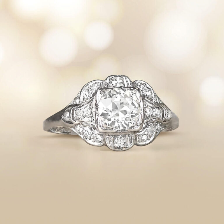 Vintage 0.92ct OEC Diamond Ring - Estate Diamond Jewelry