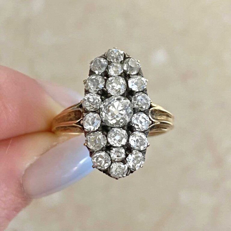 Victorian Era Diamond Clarence Ring, Circa 1880 - EDJ