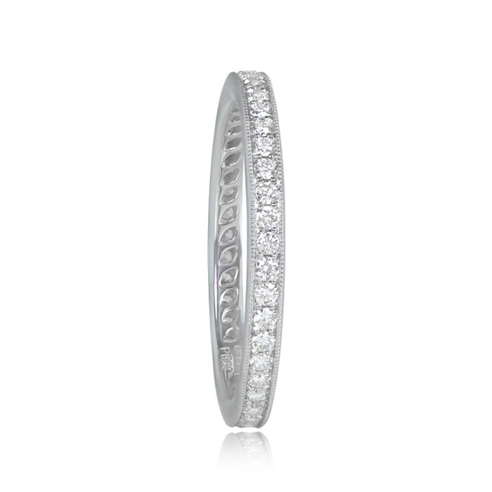 Platinum Pave-Set Diamond Eternity Bellvale Band 2.10mm - EDJ