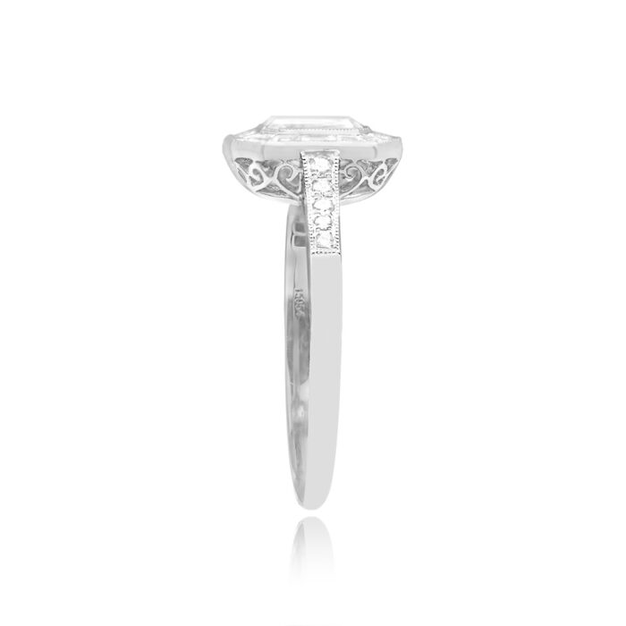 0.80ct Emerald Cut Diamond Tillson Ring - EDJ