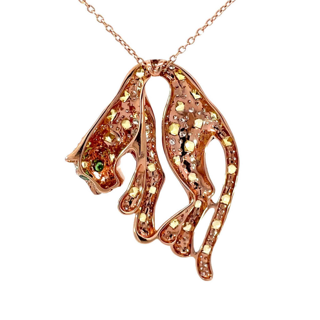 Diamond Panther Necklace Estate Diamond Jewelry
