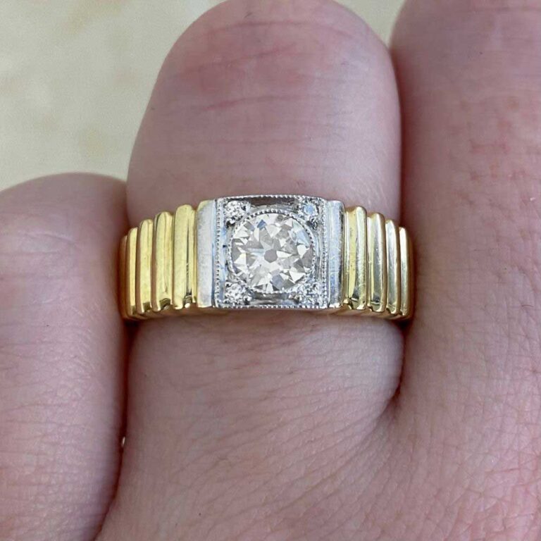 Vintage Mid Century 0.50ct Old European Ring. Circa 1950 - EDJ