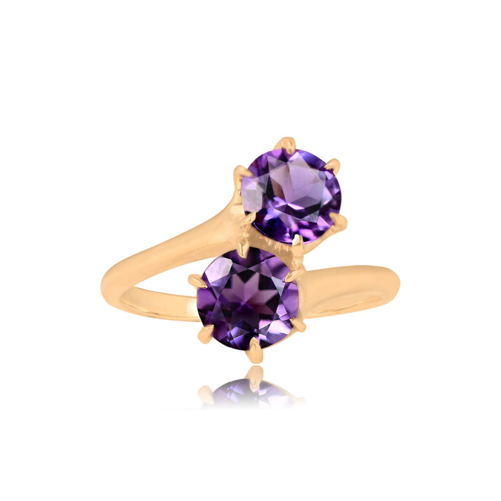 Antique Toi Et Moi Amethyst Ring. Victorian Era, Circa 1880s - EDJ