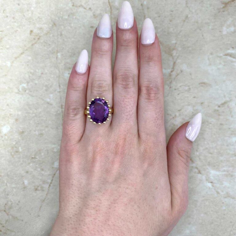 Vintage 7ct Amethyst Tresta Ring. Circa 1970 - EDJ