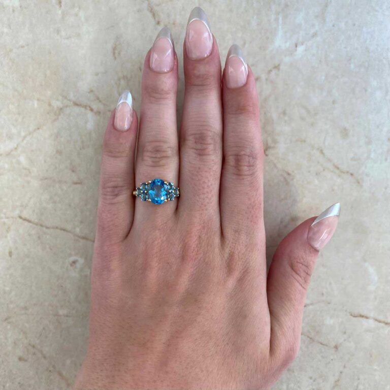 4.39ct Topaz and 18k Yellow Gold Valeni Ring - EDJ