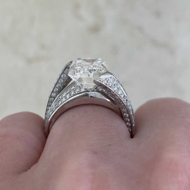 Fred Paris 5.04ct Diamond on Platinum Ring