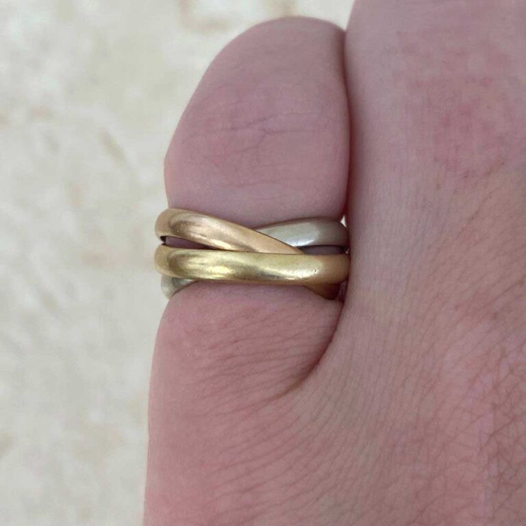 Cartier Rolling Tri-Color Gold Trinity Ring - EDJ
