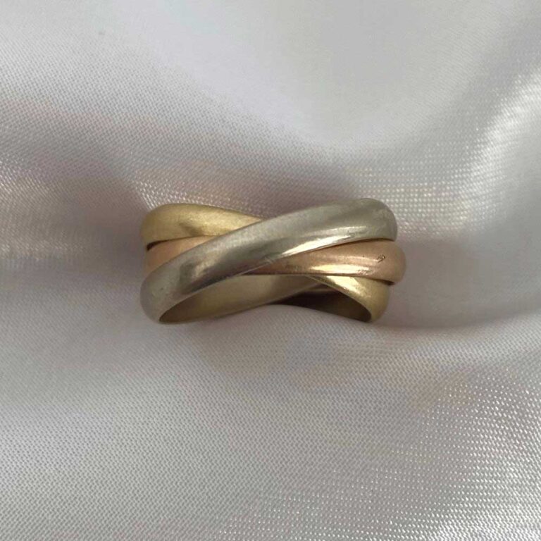 Cartier Rolling Tri-Color Gold Trinity Ring - EDJ