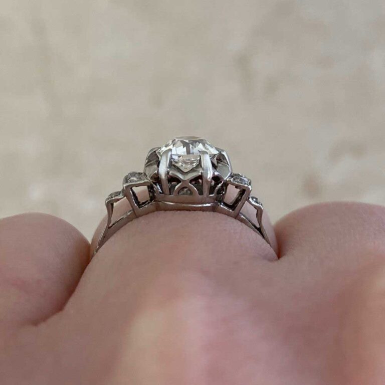 Antique 0.91ct Diamond Engagement Ardara Ring - EDJ