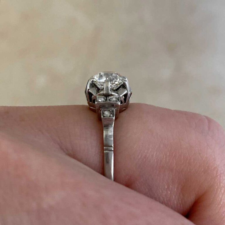 Antique 0.91ct Diamond Engagement Ardara Ring - EDJ