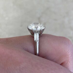 Vintage GIA 4.02ct Old European Diamond Bellamy Ring - EDJ