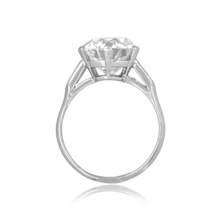Vintage GIA 4.02ct Old European Diamond Bellamy Ring - EDJ