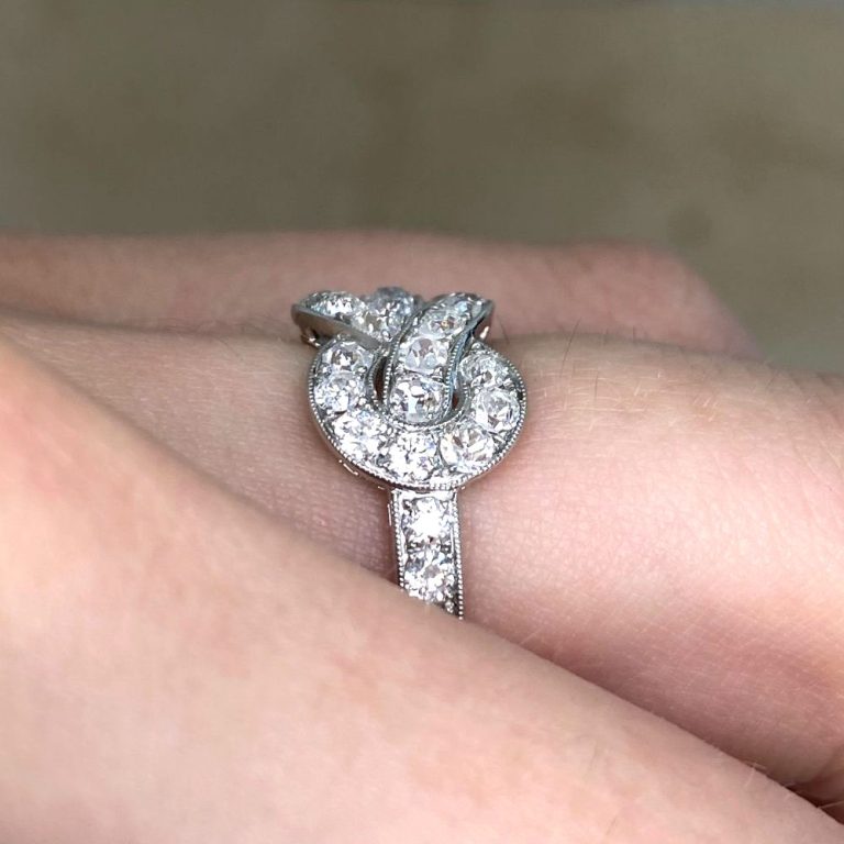 Platinum Diamond Infinity Linden Ring - EDJ